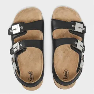 Balenciaga Flat Sandals With Logo Detail