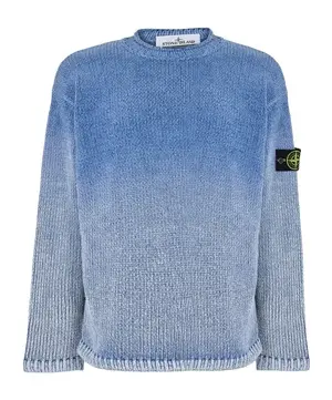 Stone Island Chenille Knit Sweater - Blue