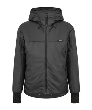 Prada Hooded Padded Jacket With Zip-up Front And Ribbed Cuffs