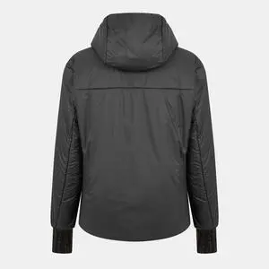 Prada Hooded Padded Jacket With Zip-up Front And Ribbed Cuffs