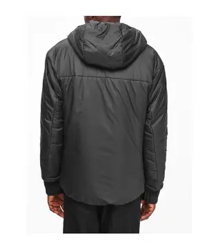 Prada Hooded Padded Jacket With Zip-up Front And Ribbed Cuffs