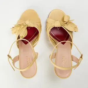 Gucci Solid Color Heeled Sandals