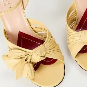 Gucci Solid Color Heeled Sandals