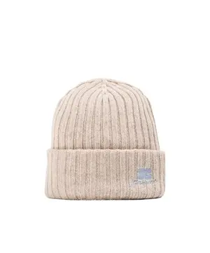 GANNI Solid Knit Beanie - Nude