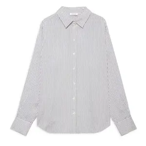 ANINE BING Striped Long-sleeve Button-down Shirt