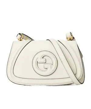 Gucci Solid Color Shoulder Bag - White