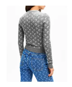 MARINE SERRE Moon Pattern Knitwear Cardigan - No