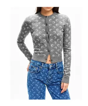MARINE SERRE Moon Pattern Knitwear Cardigan - No