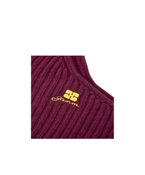 GANNI Solid Knit Balaclava