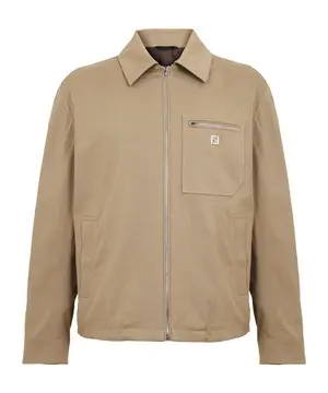 Fendi Collared Zip-up Jacket - Nude