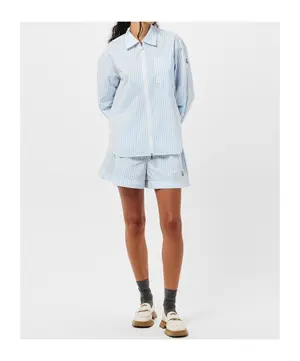 Moncler Striped Long-sleeve Zip-up Shirt