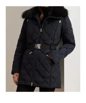 Ralph Lauren Leather Medium Puffer Jacket