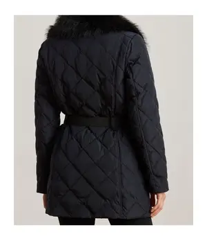 Ralph Lauren Leather Medium Puffer Jacket