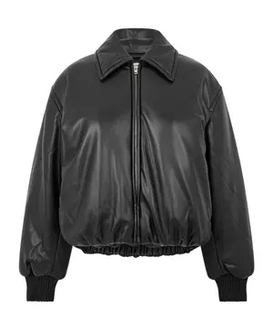 Acne Studios Coated Long Sleeve Oversized Fit Bomber Jacket