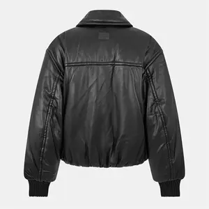 Acne Studios Coated Long Sleeve Oversized Fit Bomber Jacket