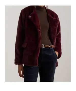Ralph Lauren Real Leather Fx Fur Teddy Coat