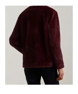 Ralph Lauren Real Leather Fx Fur Teddy Coat