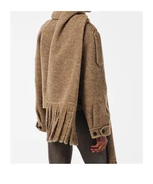 Burberry Scarf Coat With Plaid Lining