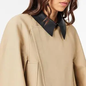 Givenchy Cropped Trench Coat With Contrasting Collar - No