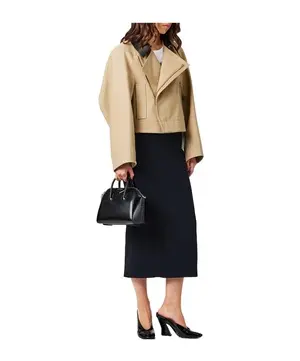Givenchy Cropped Trench Coat With Contrasting Collar