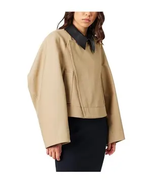 Givenchy Cropped Trench Coat With Contrasting Collar