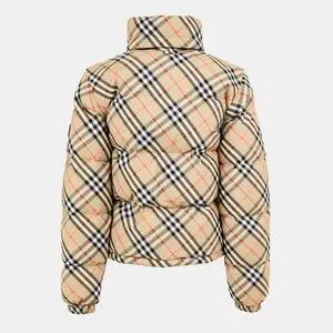 Burberry Check Insulated Cropped Short Puffer Jacket