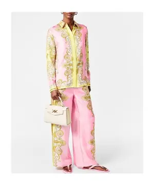 Versace Printed Long Sleeve Shirt
