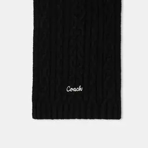 COACH Cable Knit Wool Scarf