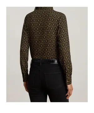 Ralph Lauren Real Leather Long Sleeve Blouse