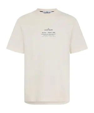Stone Island Logo Short-sleeved T-shirt - White