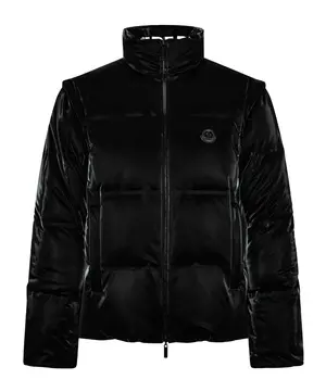 Moncler Reversible Down Puffer Jacket With Detachable Sleeves - White