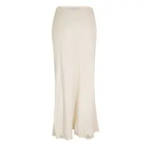 Rixo Lace Trim Midi Skirt - White