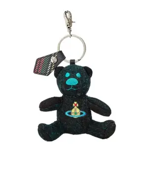 VIVIENNE WESTWOOD Viv Teddy Bear Keyrings - Black