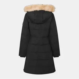 Ralph Lauren Real Leather Fur Hood Medium Puffer Jacket