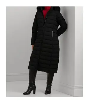 Ralph Lauren Real Leather Long Puffer Jacket