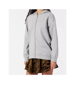 GANNI Teddy Bear Graphic Zip Hoodie - Gray