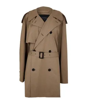 Balenciaga Cropped Trench Coat With Belt - No