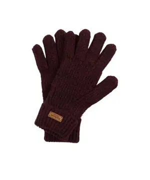 Barbour Wool-blend Knit Gloves With Ribbed Cuff - Black