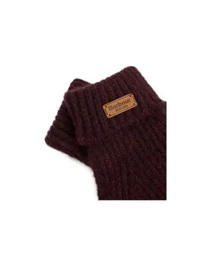 Barbour Wool-blend Knit Gloves With Ribbed Cuff
