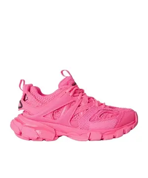 Balenciaga Lace-up Casual Sneakers With Logo Detailing - Pink