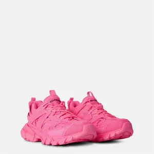 Balenciaga Lace-up Casual Sneakers With Logo Detailing - Pink