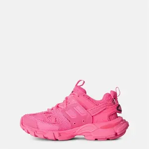 Balenciaga Lace-up Casual Sneakers With Logo Detailing - Pink