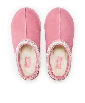 UGG Suede Slip-on Mules With Decorative Stitching