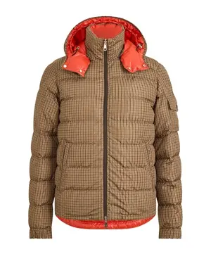 Moncler Fine-check Quilted Down Jacket