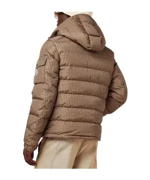 Moncler Fine-check Quilted Down Jacket