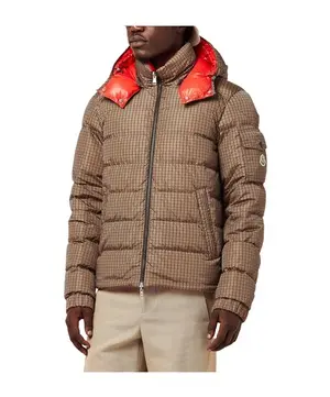 Moncler Fine-check Quilted Down Jacket