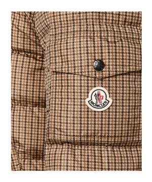 Moncler Fine-check Quilted Down Jacket