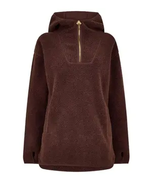 Barbour Hooded Fleece Sweatshirt - Red