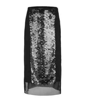 JOSEPH Cambo Sequined Midi Skirt - Black