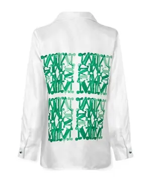 Max Mara Printed Long-sleeve Shirt - White